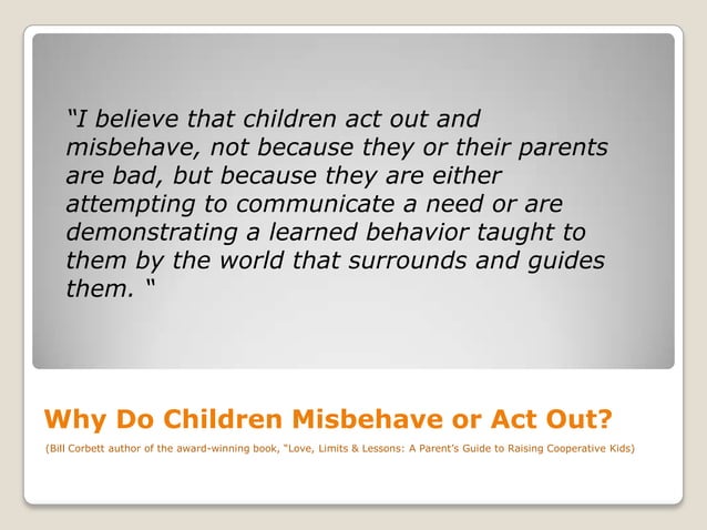 Understanding Your Child’s Behavior | PPTX