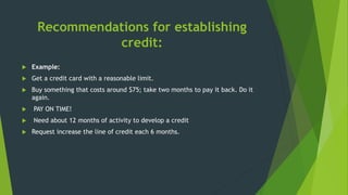 Understanding your credit. | PPTX