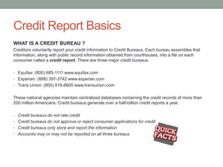 Understanding your credit report | PPTX | Credit Cards | Personal Debt