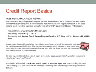 Understanding your credit report | PPTX | Credit Cards | Personal Debt
