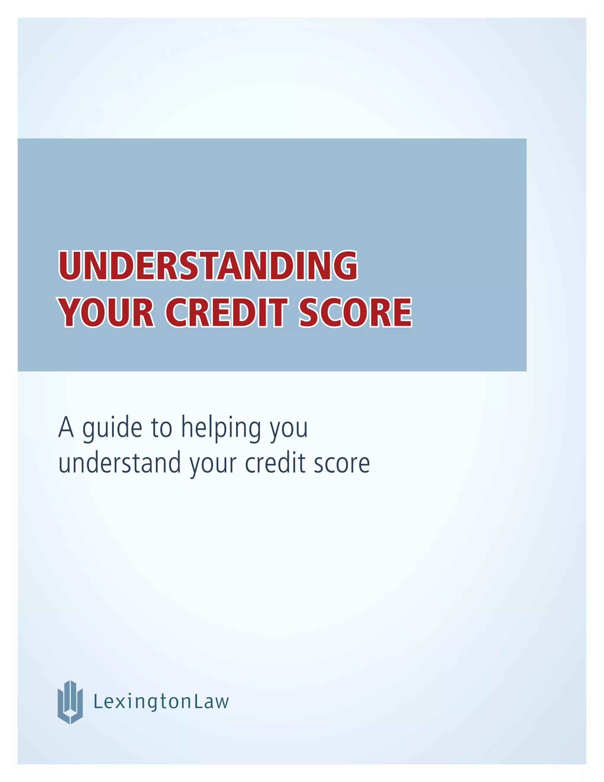 Understanding Your Credit Score | PDF | Home Financing | Personal Debt