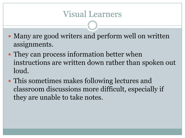 Understanding your learning styles | PPTX