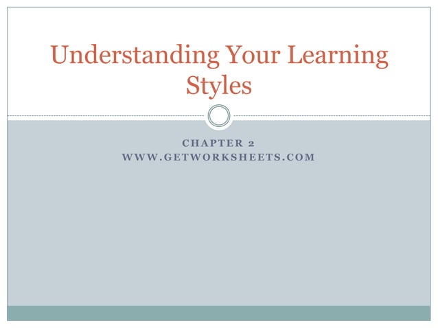 Understanding your learning styles 2 | PPT