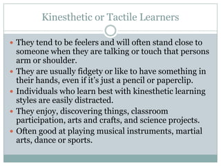 Understanding your learning styles 2 | PPT