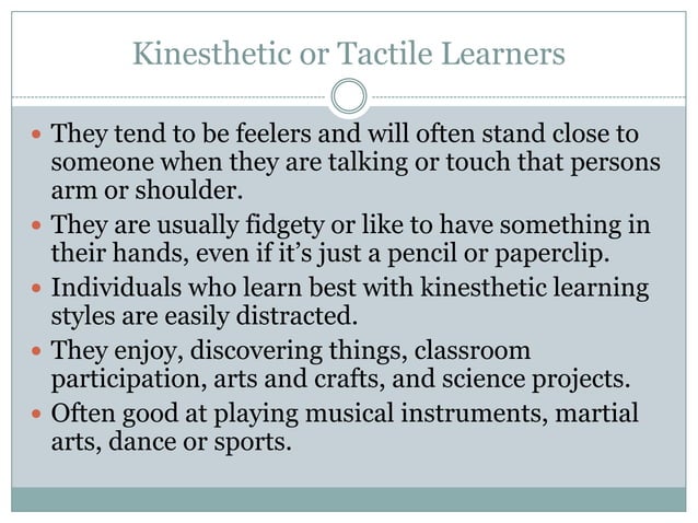 Understanding your learning styles 2 | PPT