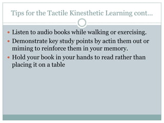 Understanding your learning styles 2 | PPT