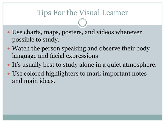 Understanding your learning styles 2 | PPT