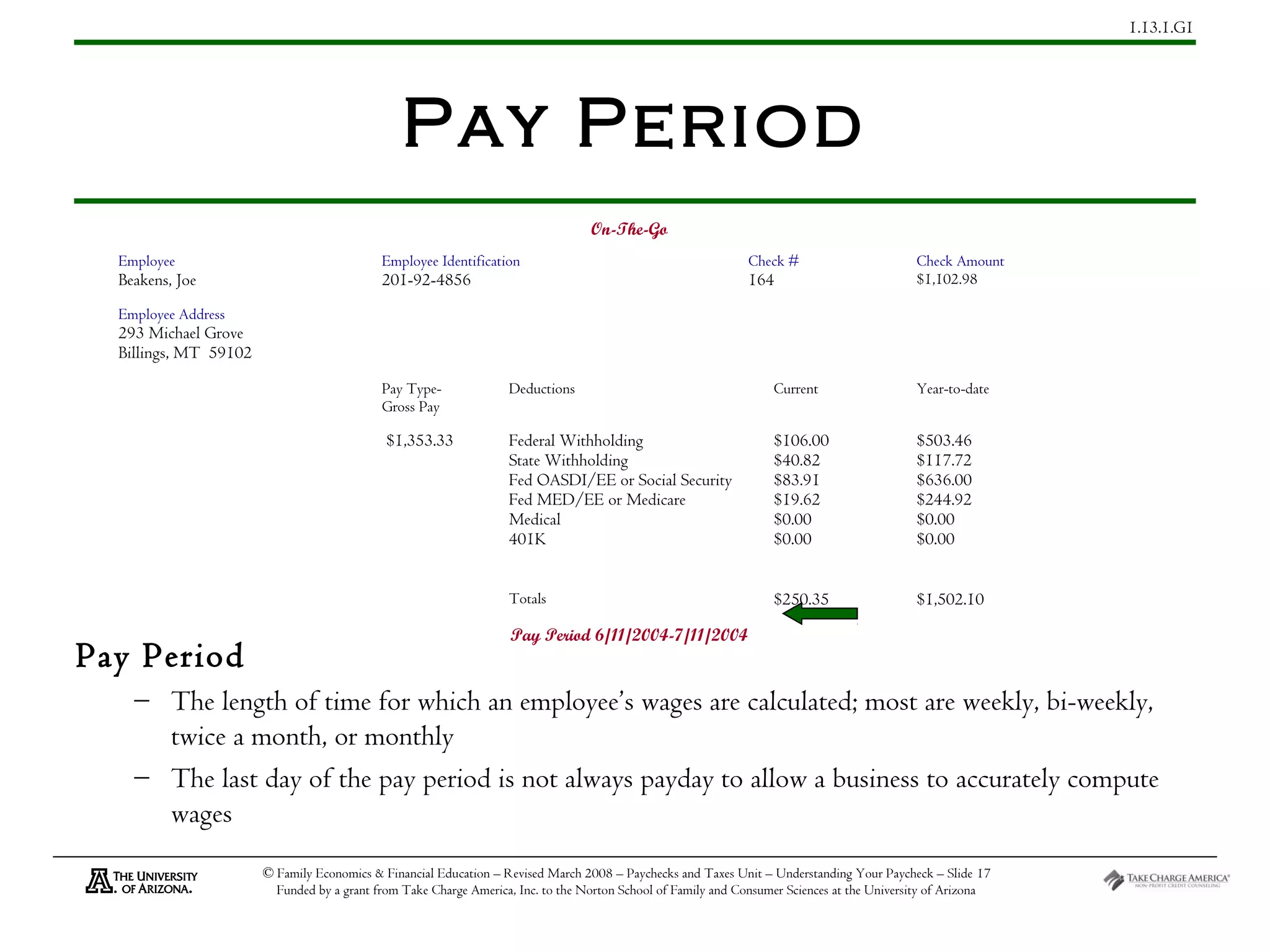 Understanding your paycheck powerpoint presentation 1.13.1 | PPT