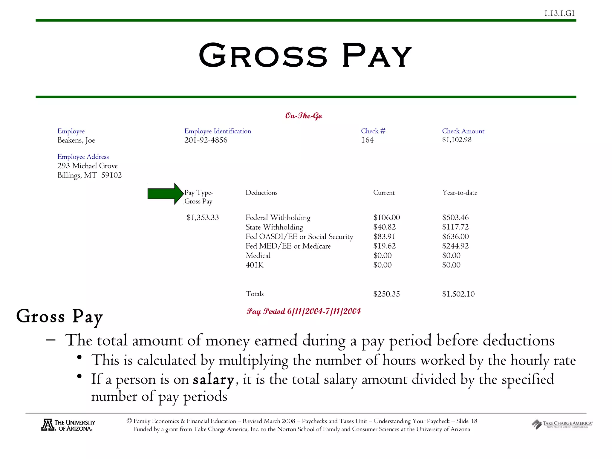 Understanding your paycheck powerpoint presentation 1.13.1 | PPT