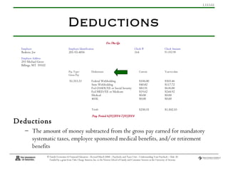 Understanding your paycheck powerpoint presentation 1.13.1 | PPT