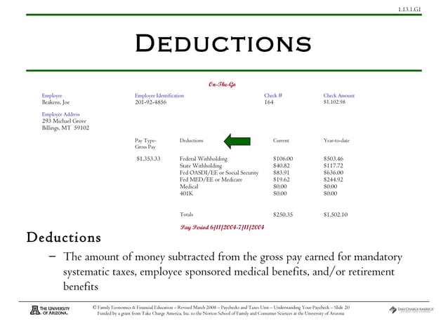 Understanding your paycheck powerpoint presentation 1.13.1 | PPT