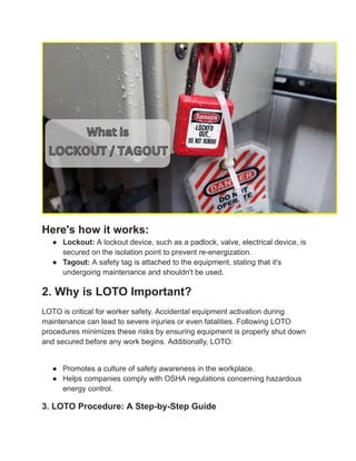 Understand Lockout Tagout (LOTO) Completely | PDF