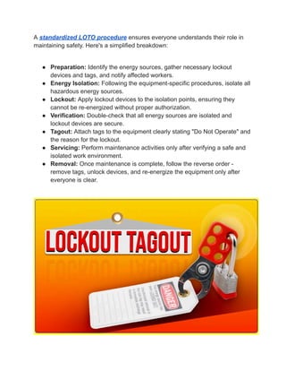 Understand Lockout Tagout (LOTO) Completely | PDF
