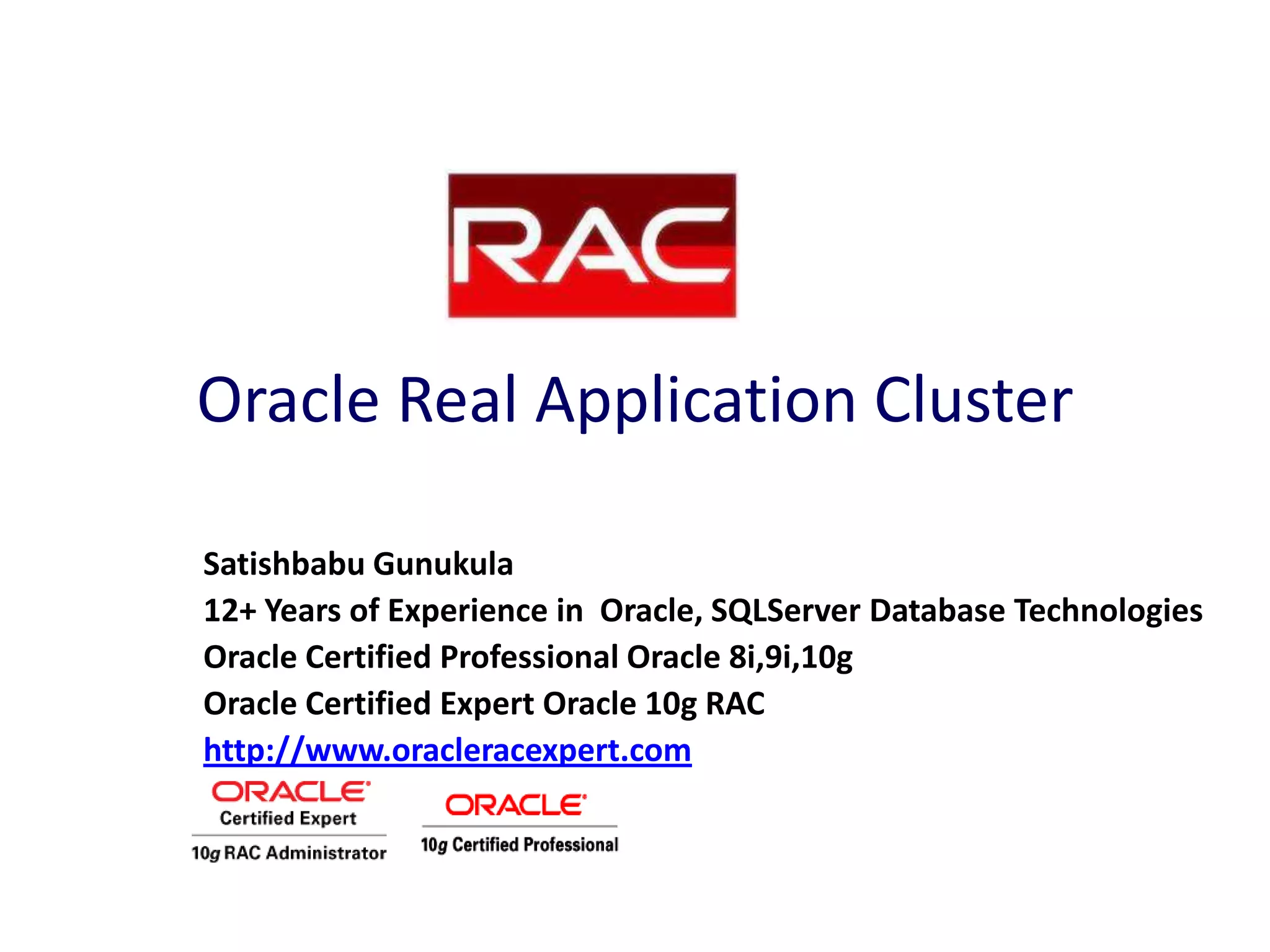 Understand Oracle Real Application Cluster Pptx