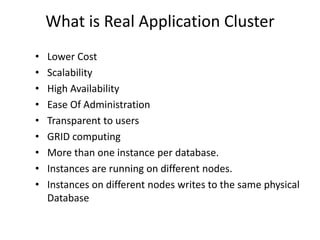 Understand oracle real application cluster | PPTX
