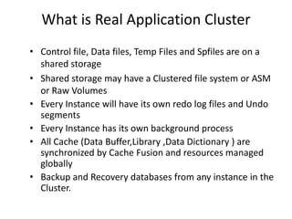 Understand oracle real application cluster | PPTX