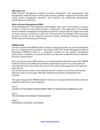 Understand PMBOK 6TH GUIDE | PDF