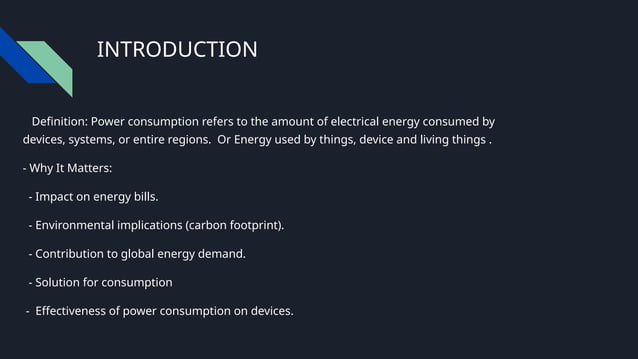 UNDERSTAND POWER CONSUMPTION IN ELECTRICAL ENGINEERING | PPT