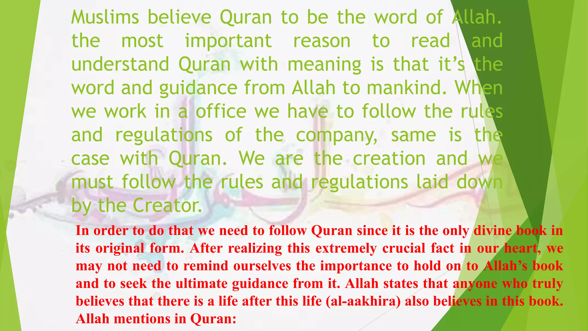 Understand quran slide | PPTX