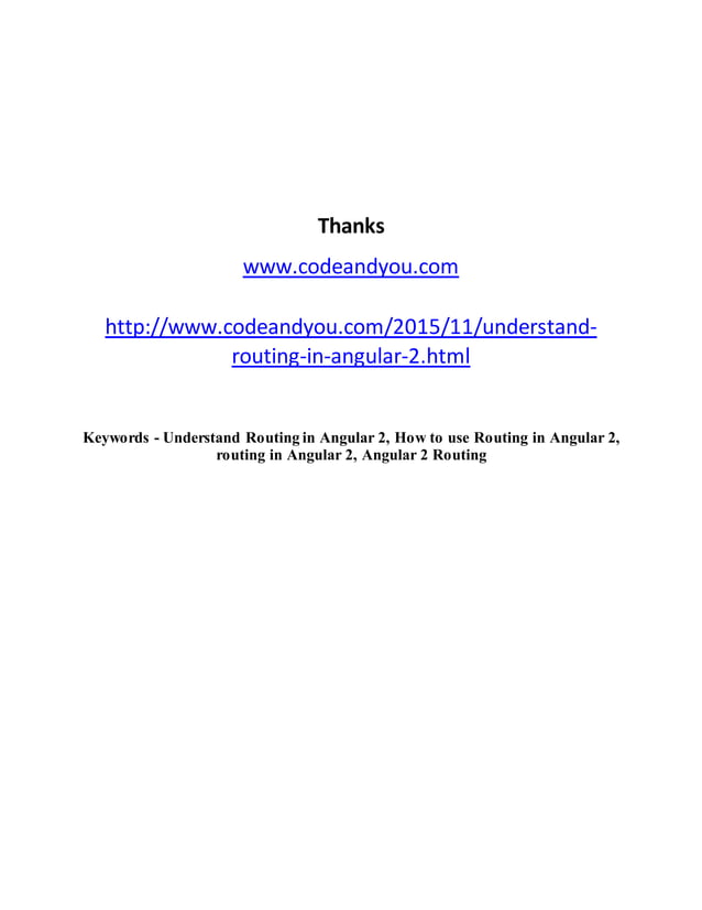 Understand routing in angular 2 | PDF