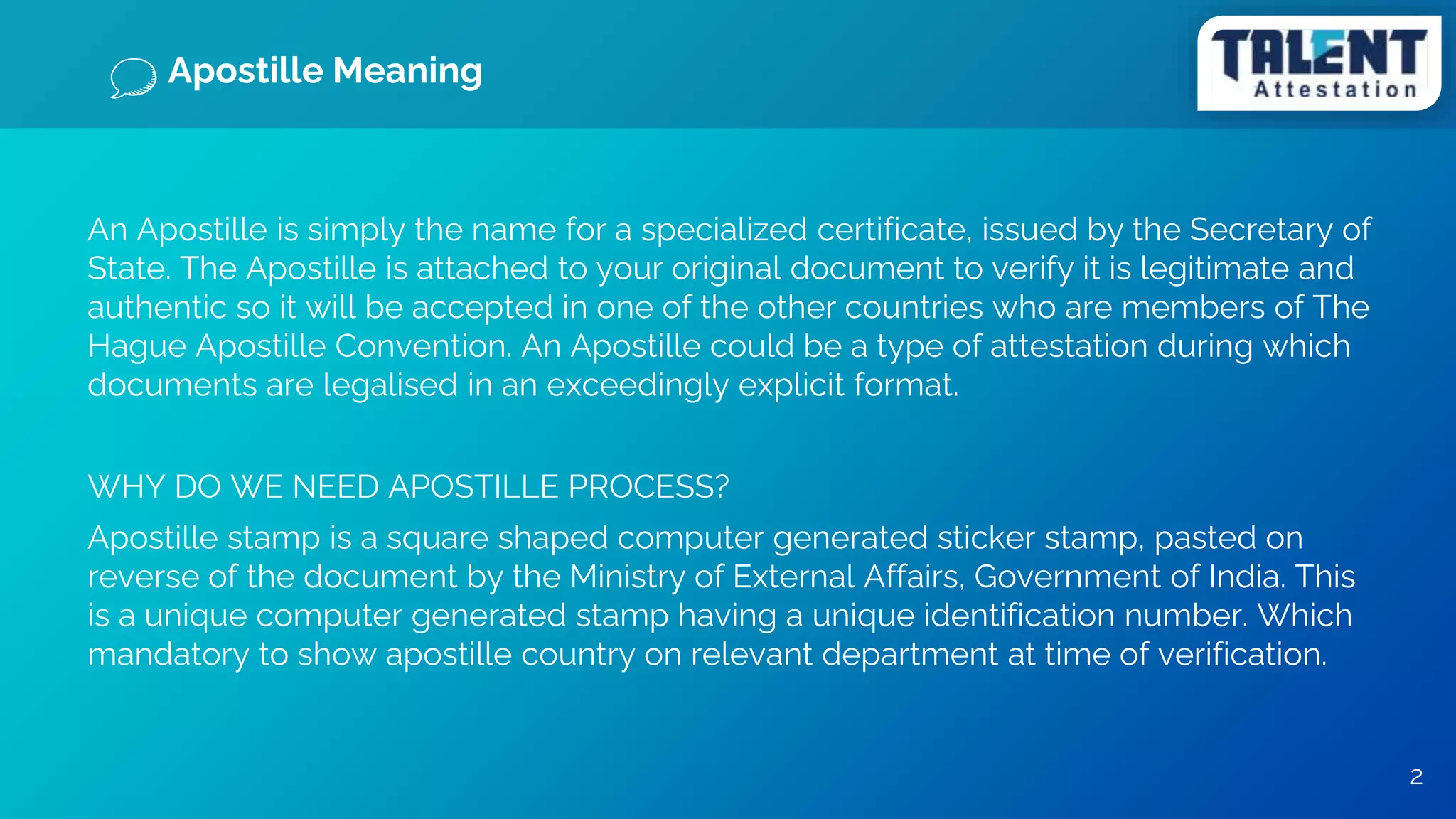 Understand the apostille meaning and what is attestation | PPTX