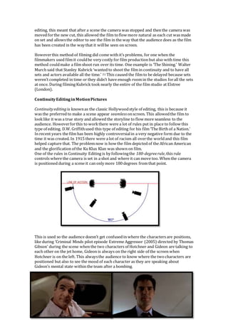 Understand the development and principles of editing | DOCX