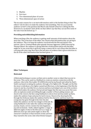 Understand the development and principles of editing | DOCX