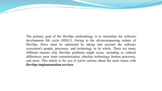 Understand the Possible Obstacles to DevOps Implementation | PPT