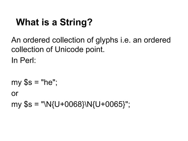 Understand unicode & utf8 in perl (2) | PPT
