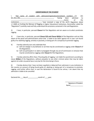 Undertaking | PDF