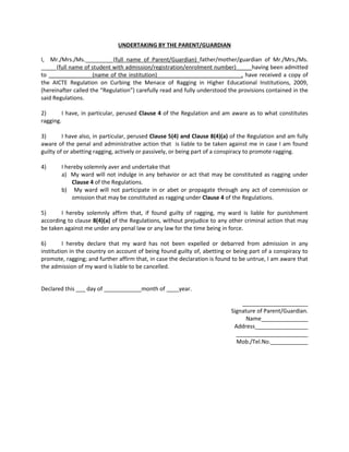 Undertaking | PDF
