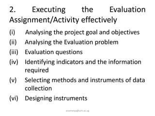 UNDERTAKING AN ACTIVITY EVALUATION.ppt