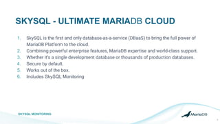 Under the hood: SkySQL monitoring | PDF | Databases | Computer Software and Applications