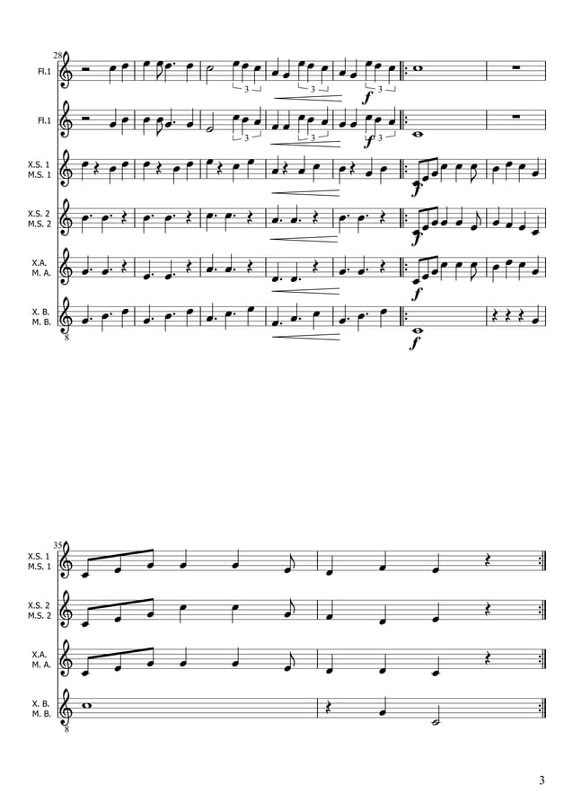 "Under the sea" - The Little Mermaid - Flutes | PDF