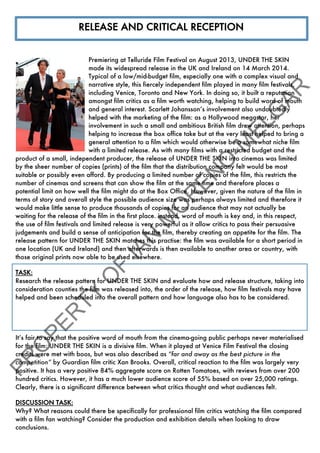 Under the Skin booklet - a guide, workbook and text book for A-Level ...