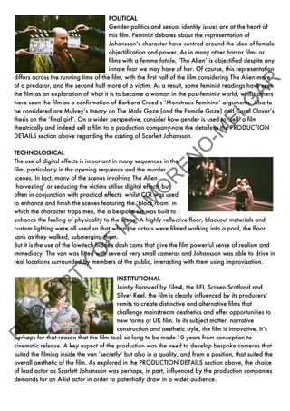 Under the Skin booklet - a guide, workbook and text book for A-Level ...
