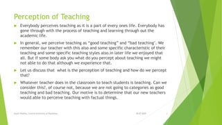 Understanding Teaching | PPTX