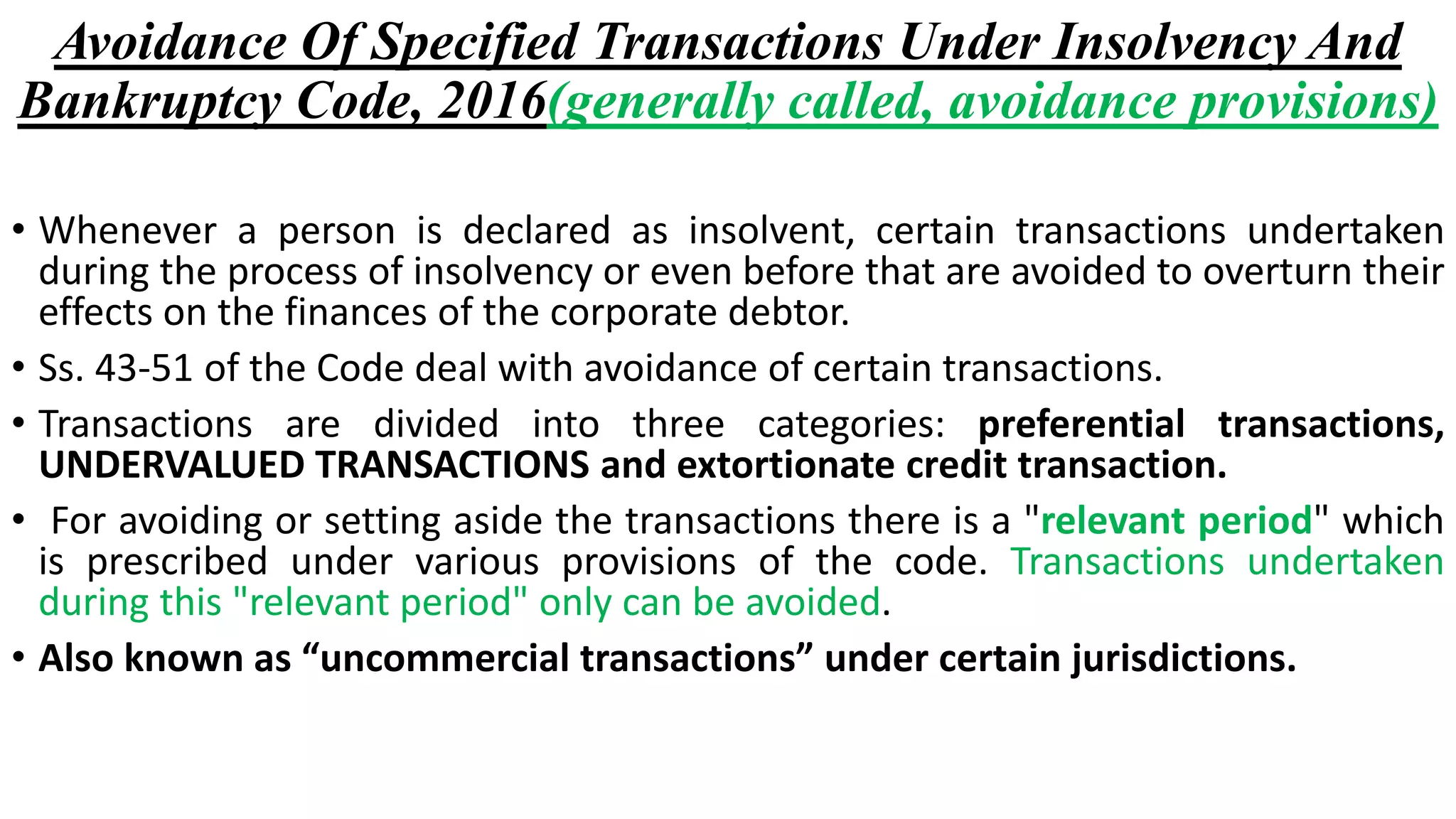 Undervalued transactions presentation | PPT