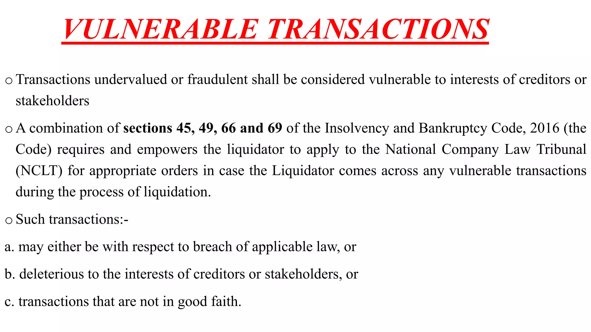 Undervalued transactions presentation | PPT