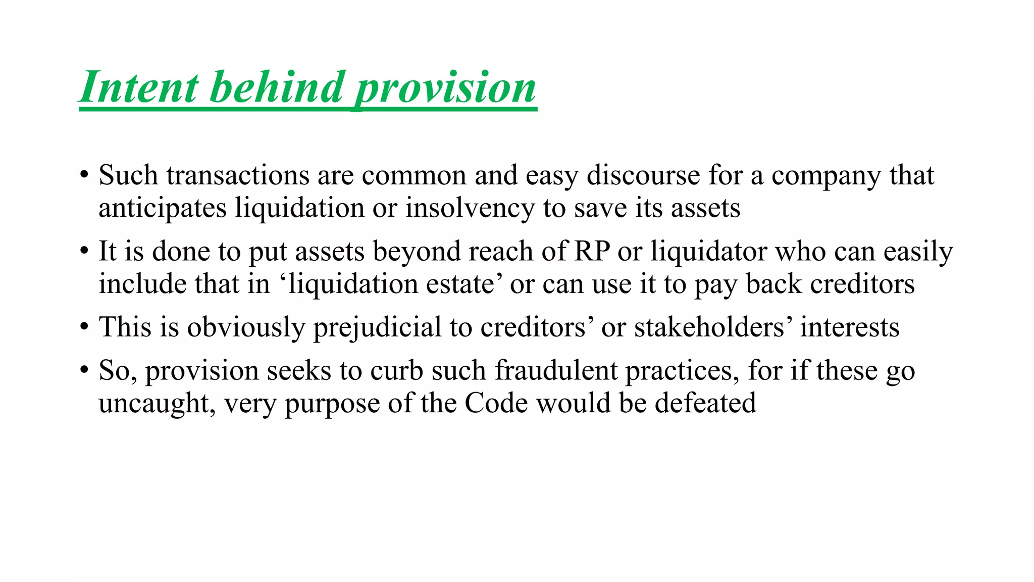 Undervalued transactions presentation | PPT