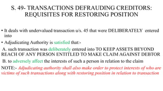 Undervalued transactions presentation | PPT