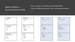 Undervisningsopplegg | PPTX