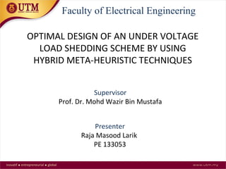 Under voltage load shedding | PPT | Computer Software and Applications | Computing