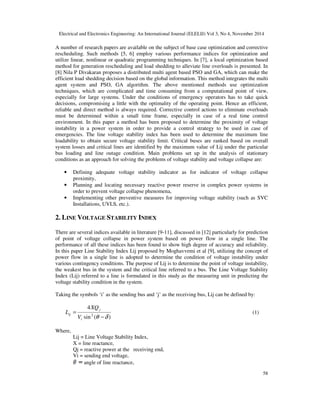 Under voltage load shedding for contingency analysis to optimize power loss and voltage ...