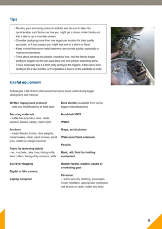 Underwater Temperature Loggers: Considerations for Selection and ...