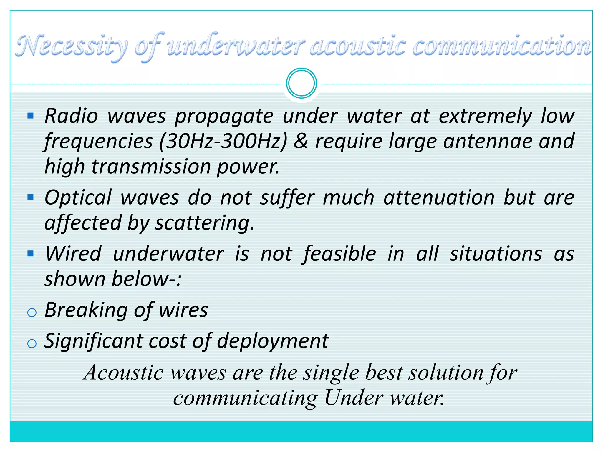 Underwater acoustic 1 | PPTX