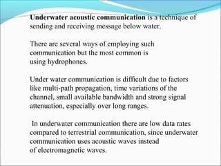 Underwater acoustic channel cocnept | PPT
