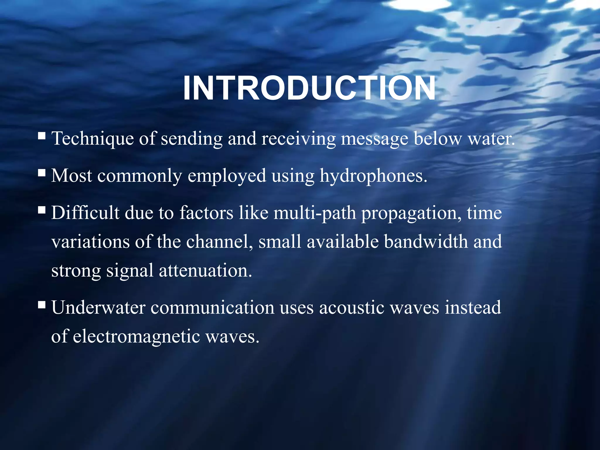 Underwater communication | PPTX