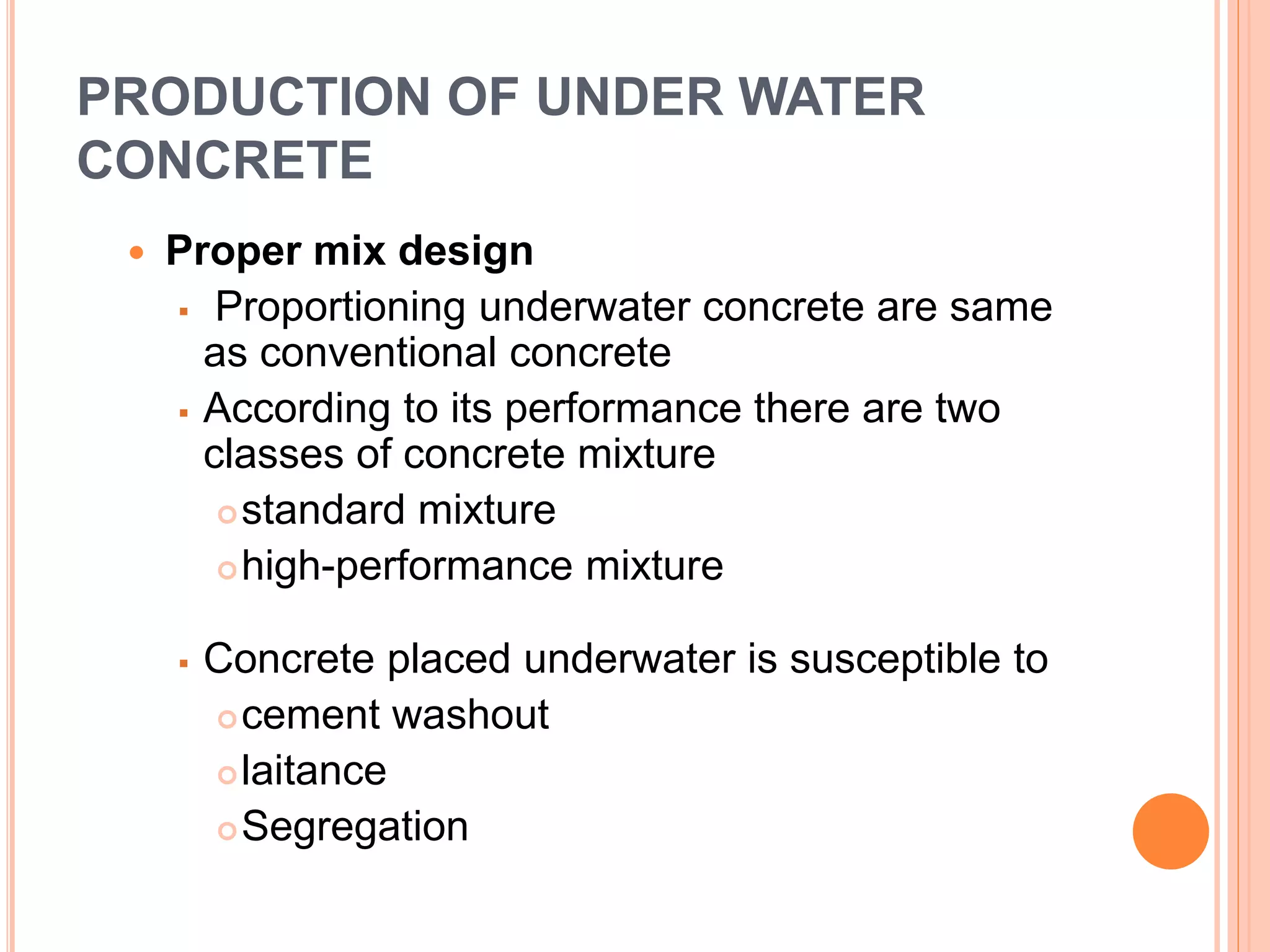 Underwater concrete | PPTX