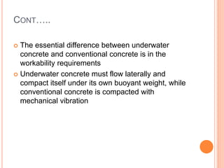 Underwater concrete | PPTX